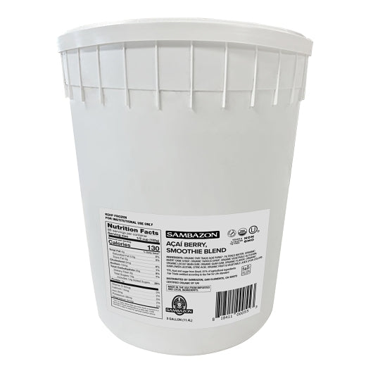 Sambazon Scoopable Organic Acai Berry Sorbet Tub - 3 Gallons ...