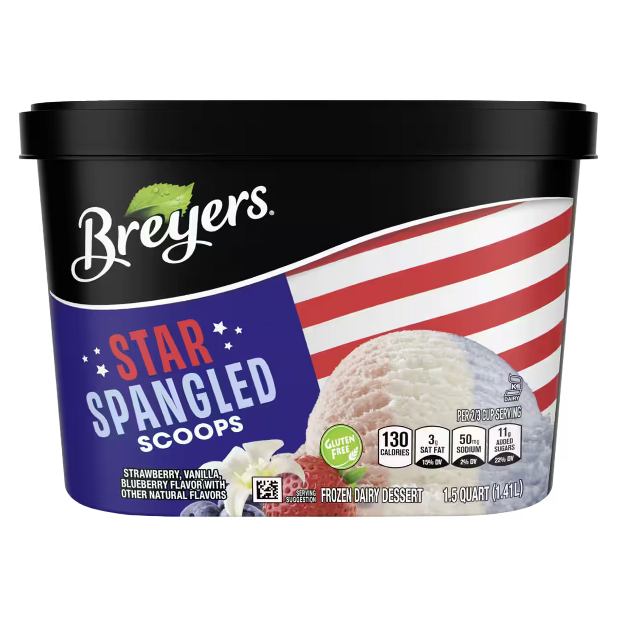 Breyer's, Star Spangled Scoop Ice Cream, 48 oz. Tub (1 Count ...