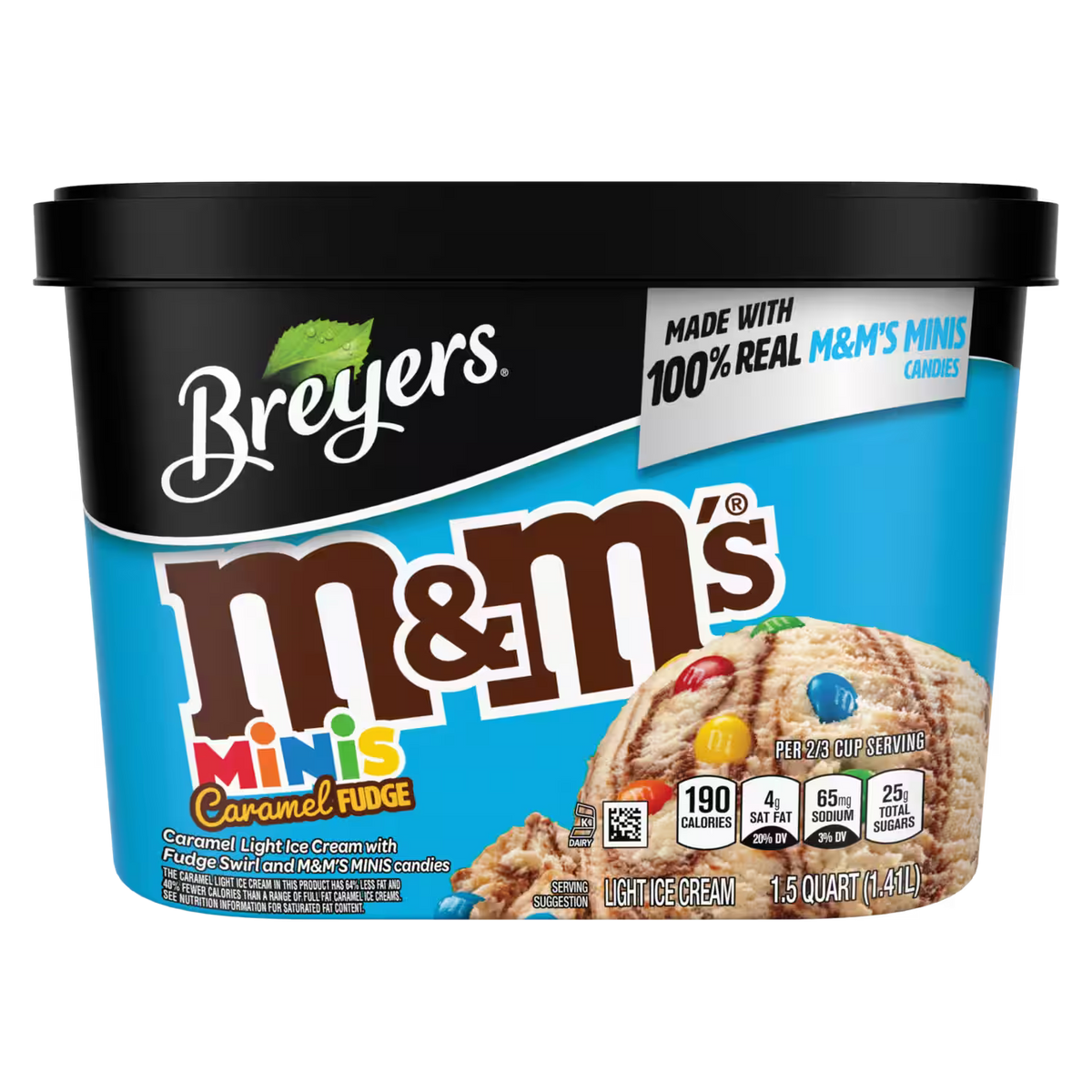 Breyer's, Mini M&M's and Caramel Fudge Ice Cream, 48 oz. Tub (1 Count ...