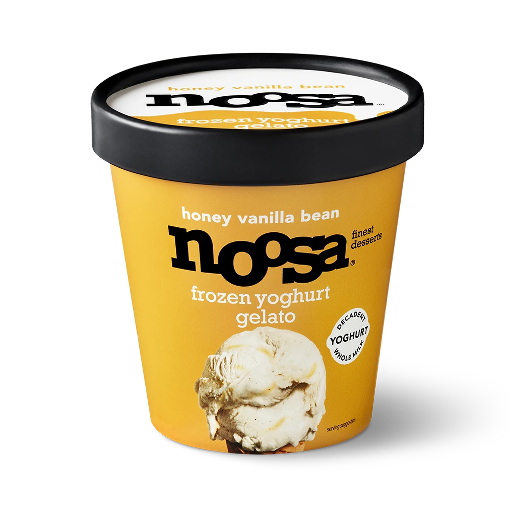 noosa Frozen Yogurt Gelato - Honey Vanilla Bean (Pint) – icecreamsource