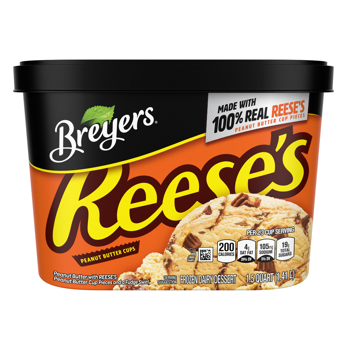 Breyer's, Reese's Peanut Butter Cup Ice Cream, 48 oz. Tub (1 Count ...