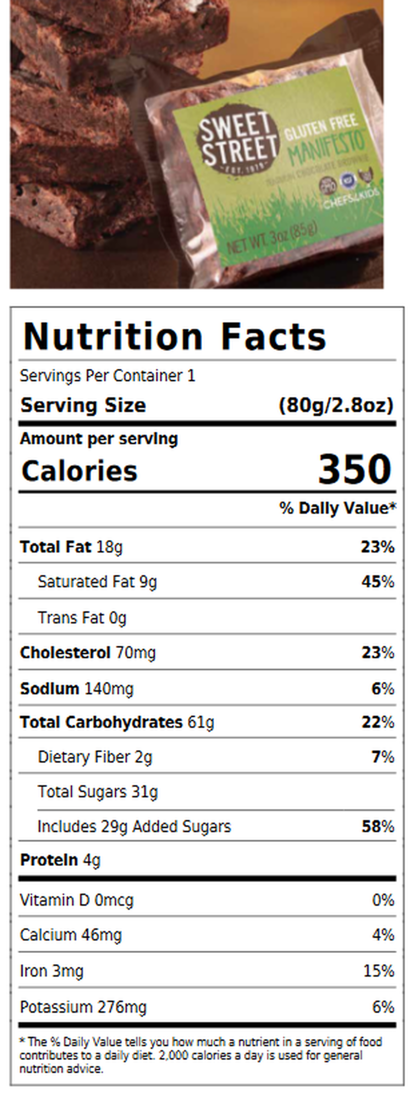 Sweet Street, Honduran Chocolate Manifesto Brownie (8 Count ...