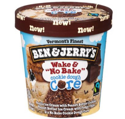 Ben & Jerry's - Wake & "No Bake" Cookie Dough Core – icecreamsource